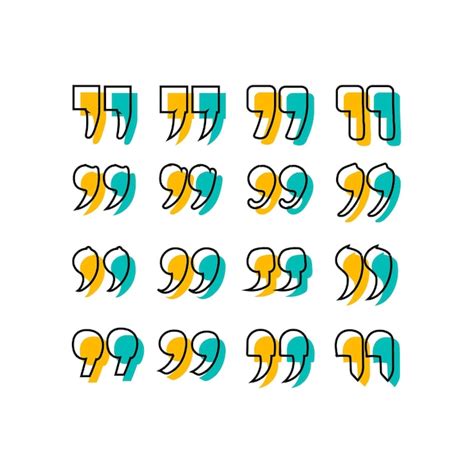 Premium Vector Set Of Quotation Comma Sign Vector