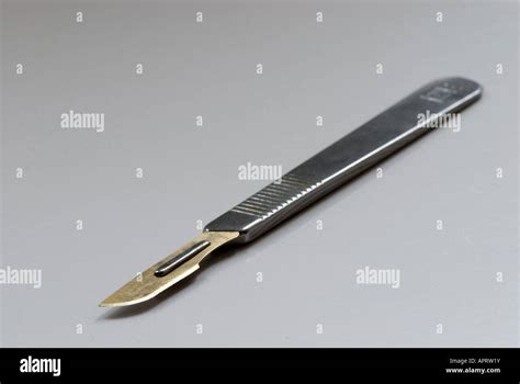 Sharp Blade Of The Scalpel Stock Photo Alamy