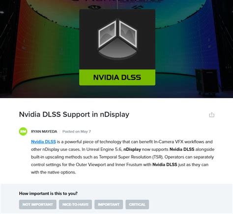 Unrealengine Nvidia Dlss Vfx Ryan Wien