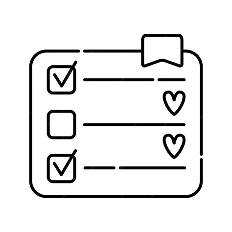 Premium Vector Task Planner Line Black Vector Illustration