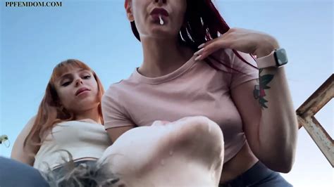 Lezdom Public Spitting And Smoking Humiliation With Dommes Xhamster