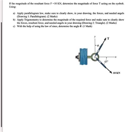 Solved I Hope The Solution Is Detailed And Clear If The Magnitude Of The Resultant Force F 10