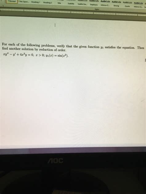 Solved For Each Of The Following Problems Verify That The