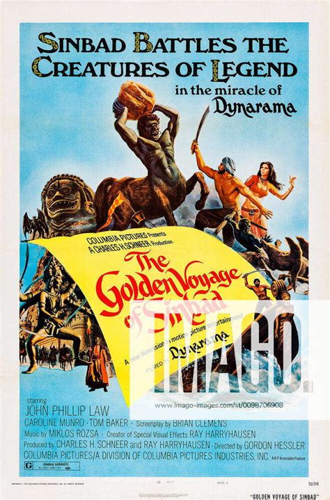 The Golden Voyage Of Sinbad Us Poster Top From Left Centaur John