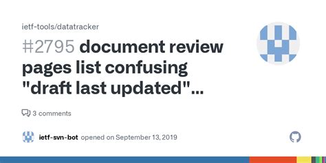 Document Review Pages List Confusing Draft Last Updated Date · Issue