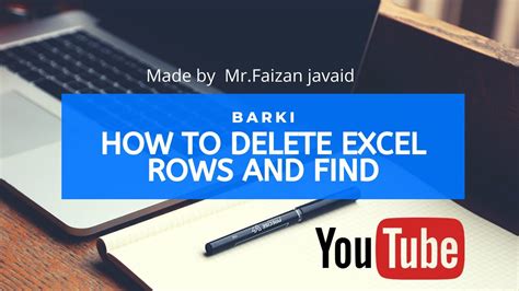 How To Delete Excel Rows And Find Urdu And Hindi Youtube