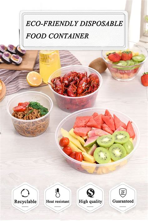 도매 작은 라운드 뜨거운 테이크 아웃 일회용 플라스틱 식품 용기 뚜껑