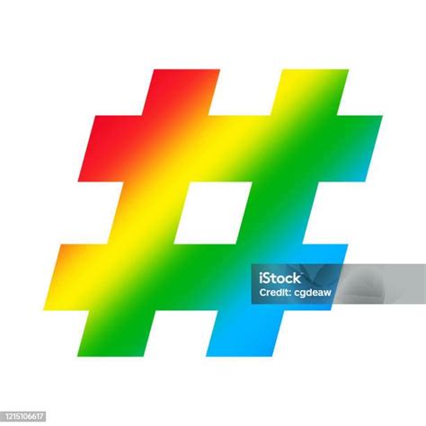 해시 태그 기호 알파벳 무지개 색 흰색 해시 태그 아이콘의 다채로운 로고 타입 글꼴 타이포그래피 그래픽 디자인 로고 간단한 해시 태그 무지개 색에 대한 해시 태그 알파벳