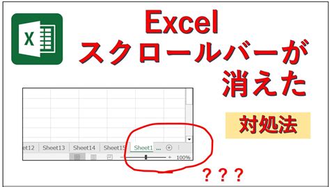 Excelそこかい スクロールバーが消えた場合の対処オプション設定は確認済 nekocaryのIT修業場