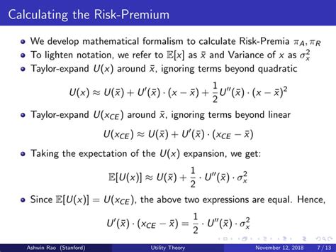 Risk Aversion Risk Premium And Utility Theory Pdf