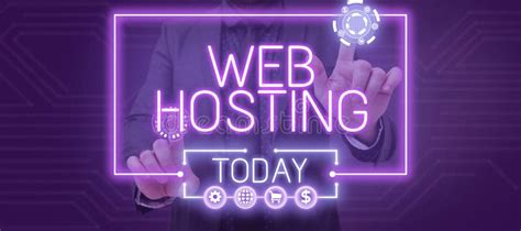 Text Caption Presenting Web Hosting Word Written On Business Allowing