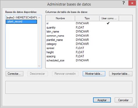 Crear una tabla de base de datos automáticamente a partir de un formato de registro