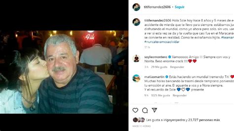 tití fernández recordó a su hija soledad a 8 años de su muerte “cómo