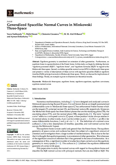 Pdf Generalized Spacelike Normal Curves In Minkowski Three Space