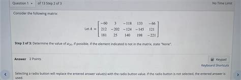Solved Question 1of 13 ﻿step 2 ﻿of 3no Time Limitconsider