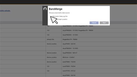 use baromerge to correct a data file