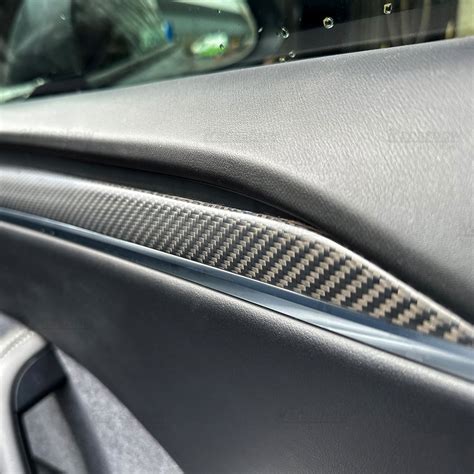 2022+ Model S Interior Carbon Fiber Doors & Dash Trim Kit (7pcs/set)