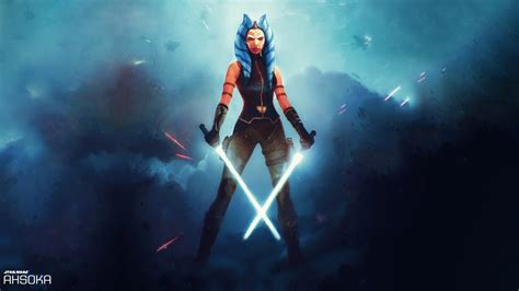 K Star Wars Fiction Ahsoka Tano Ahsoka Jedi Lightsaber Hd Wallpaper