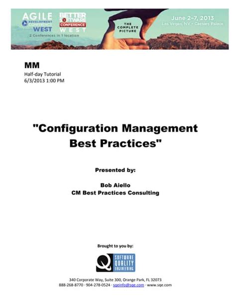 configuration management best practices pdf