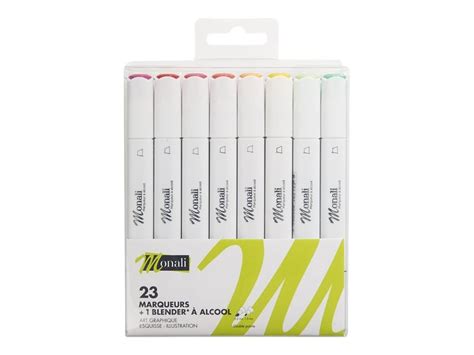 Set De 24 Marqueurs Classiques Monali Les Marqueurs Art Graphique Cultura