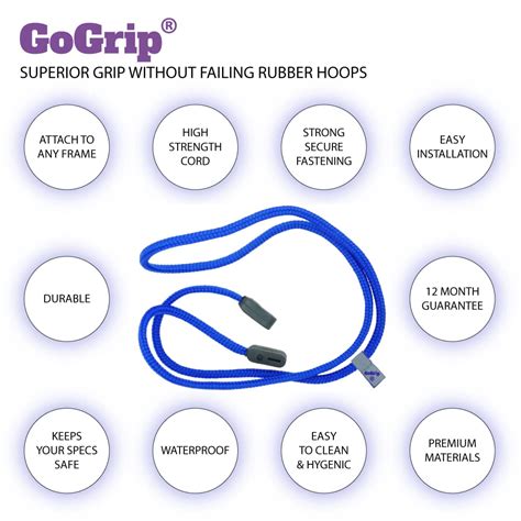 Gogrip 20 Extra Strong Glasses Cords Black Bigamart