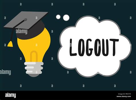 Handwriting Text Logout Concept Meaning Go Through Procedures To Conclude Use Of Computer