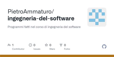 GitHub PietroAmmaturo Ingegneria Del Software Programmi Fatti Nel Corso Di Ingegneria Del