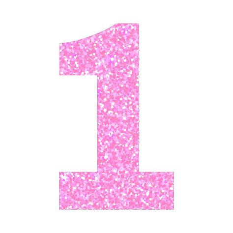 Number 1 Clipart Pink