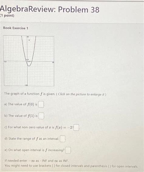 solved algebrareview problem 38 1 point book exercise 1
