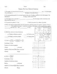 Graphing Rational Functions Hw With Answer Key Pdf Lecture Notes Algebra Docsity