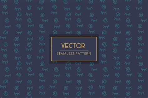 Premium Vector Curvy Spiral Line Geometric Shapes Seamless Repeat Vector Pattern