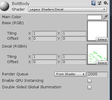 Unity Legacy Shader How To Change Decal From Script Stack Overflow