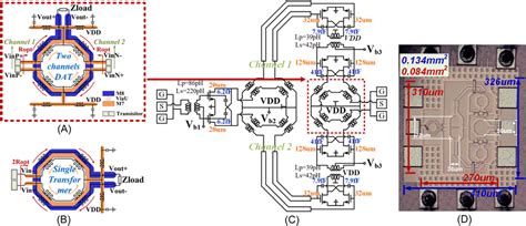 a schematic of dat combiner b corresponding transformer matching