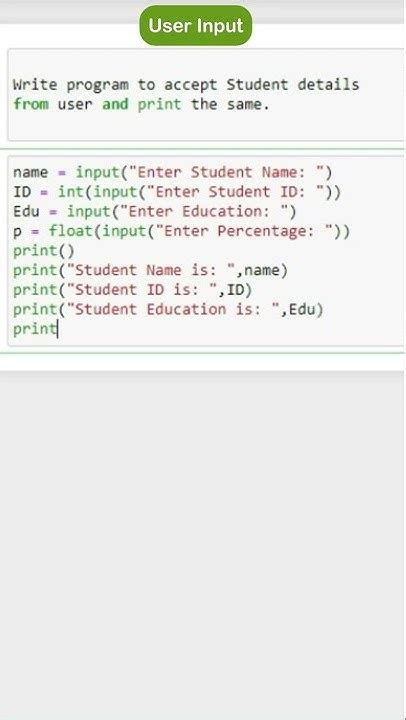User Input Code With Python Shorts Python Tech Tutorial Shorts