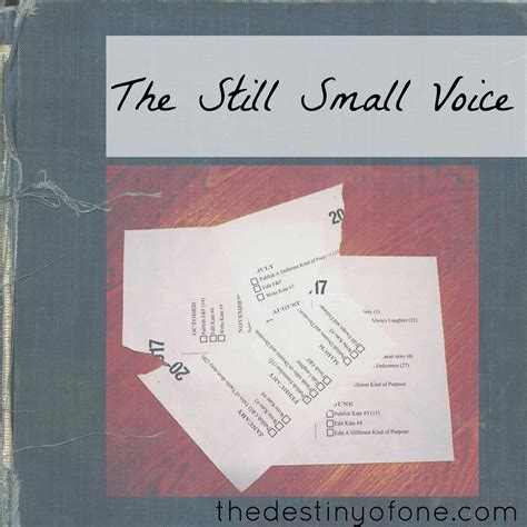 The Destiny Of One The Still Small Voice