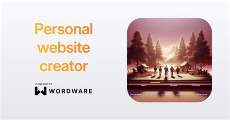 personal website creator wordware