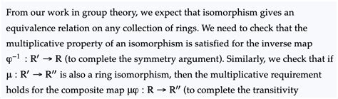 Solved An Isomorphism φr→r′ From A Ring R To A Ring R′ Is A