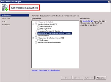 vmware windows server 2008 r2 als nfs ziel für esx esxi konfigurieren