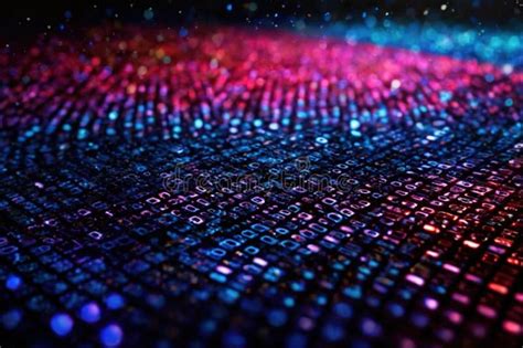 Colorful Technology Binary Matrix Code Abstract Wallpaper Patern Background Stock Illustration