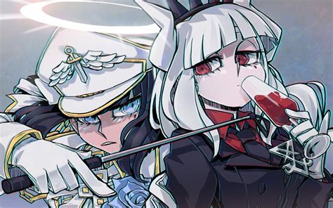 Lucifer And Archangel Helltaker Drawn By Sennmannkai Danbooru