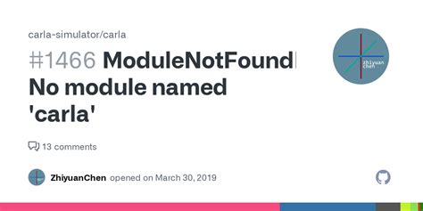 ModuleNotFoundError No Module Named Carla Issue Carla Simulator Carla GitHub