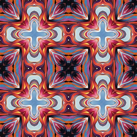 Premium Photo Seamless Abstract Pattern Symmetrical Intricate And Colorful