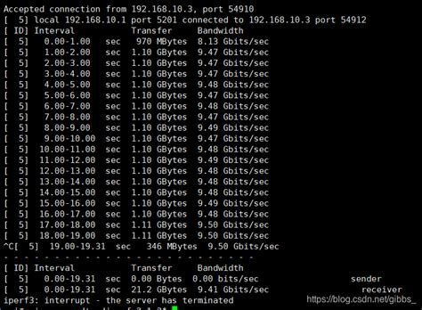 iperf3测试万兆网路性能 iperf3 万兆 csdn博客