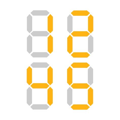 Premium Vector Screen Digital Numbers Vector Design
