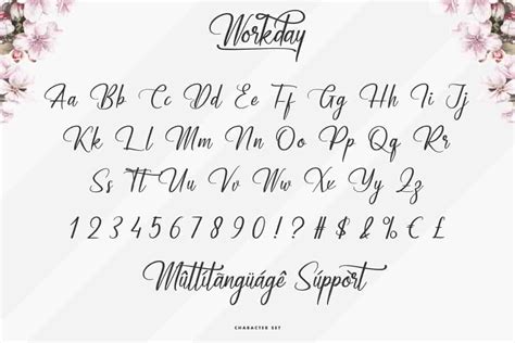 Workday Calligraphy Font By