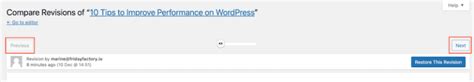 How To Use WordPress Revisions To Undo Changes