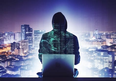 Premium Ai Image Hacker Man With Anonymous Mask Using Laptop To