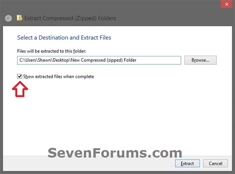 Zip Extracted Files Window Enable Or Disable Tutorials