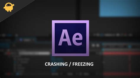 Fix Adobe After Effects Crashing Freezing On Windows 11