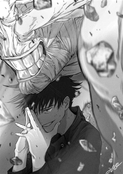 Fushiguro Megumi And Mahoraga Jujutsu Kaisen Drawn By Hatsuka Danbooru